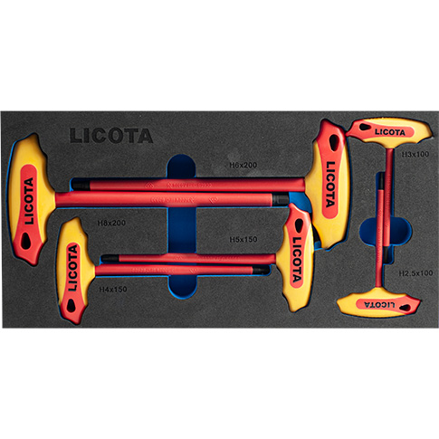 Licota 6PCS T-8 VDE HANDLE HEX KEY WRENCH SET - ACK-V3011 - Save Your ...