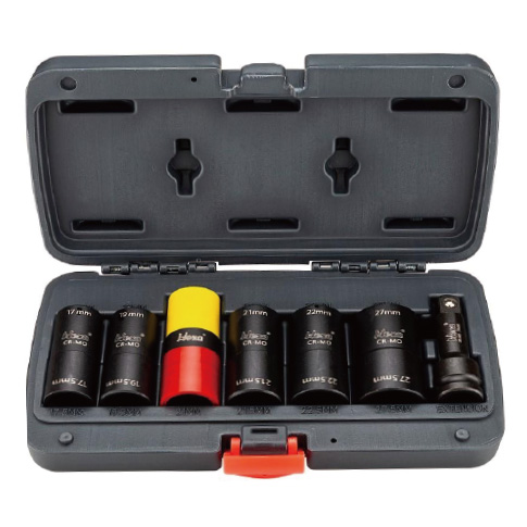 ASA-46MK08 - 7PCS 1/2"DR. X 63MM(L) LUG NUT FLIP SOCKET SET : Licota ...